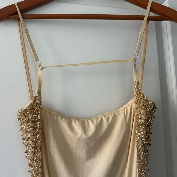 Oh Polly | Dresses | Oh Polly Brand New Elegant Gold Embellished ...